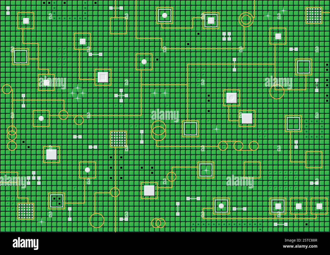 Electronic hi-tech abstract green background Stock Photo - Alamy