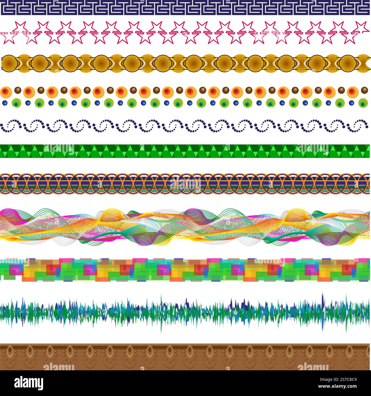 Set of elements for design - strips in different styles Stock Photo - Alamy