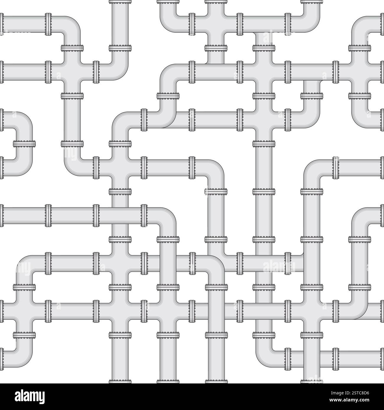 Water pipe elements piping Cut Out Stock Images & Pictures - Alamy