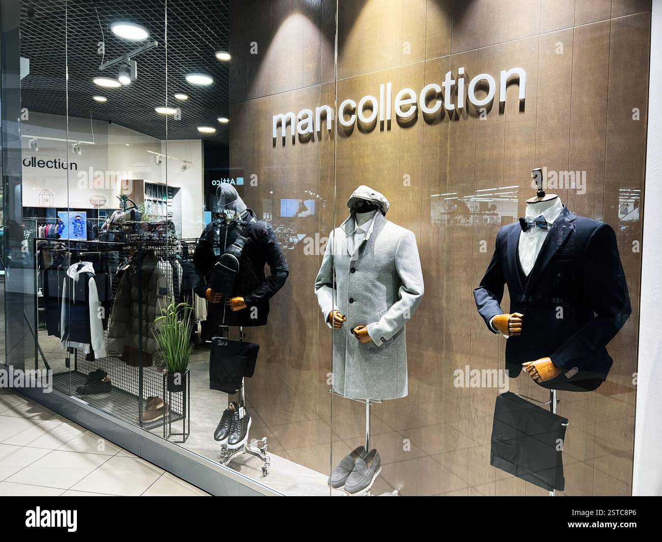 Lviv, Ukraine - February 16, 2025: Mannequins dressed in elegant ...