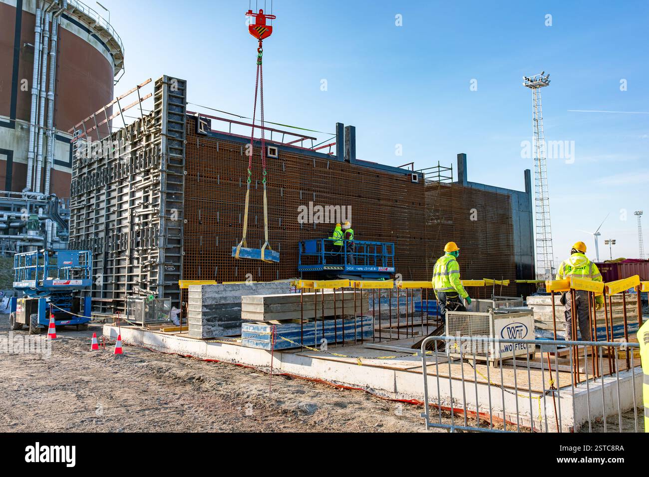 Zeebrugge, Belgium. 18th Feb, 2025. this picture shows a shipyard visit ...
