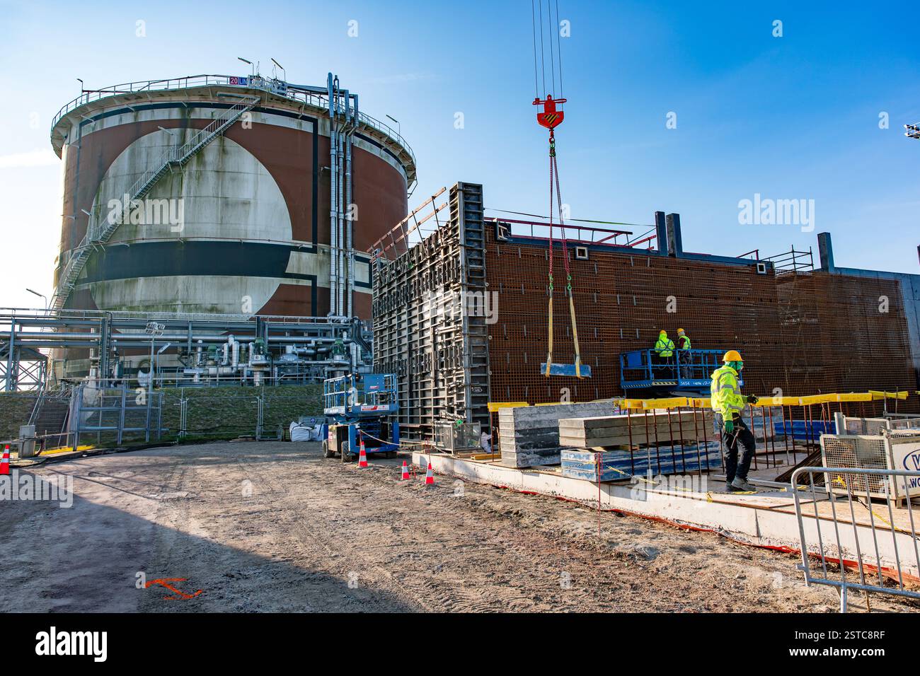 Zeebrugge, Belgium. 18th Feb, 2025. this picture shows a shipyard visit ...
