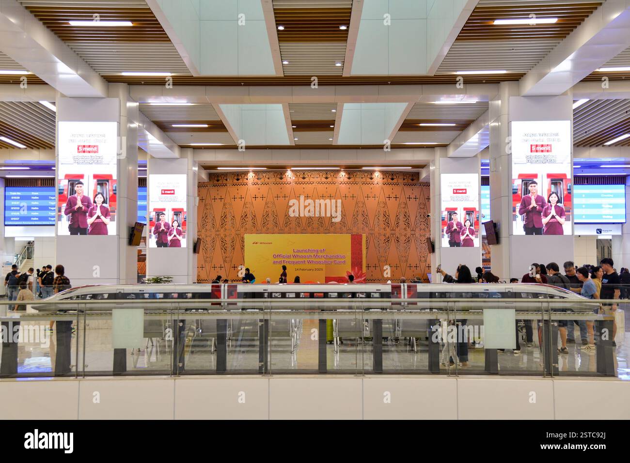 Jakarta. 17th Oct, 2023. This photo taken on Feb. 17, 2025 shows a model of a high-speed ...