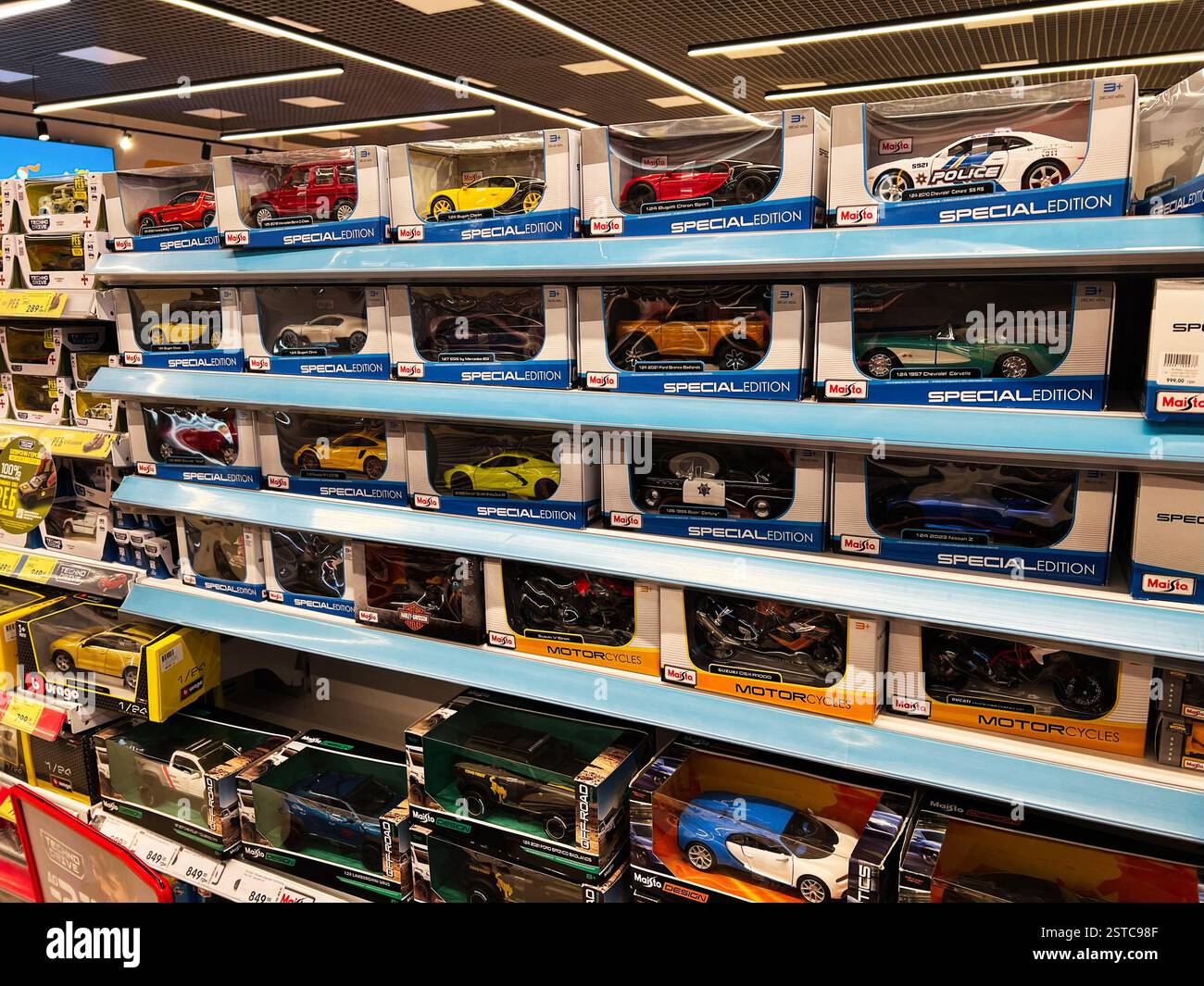 Lviv, Ukraine - February 16, 2025: Showcase of scale model cars and ...