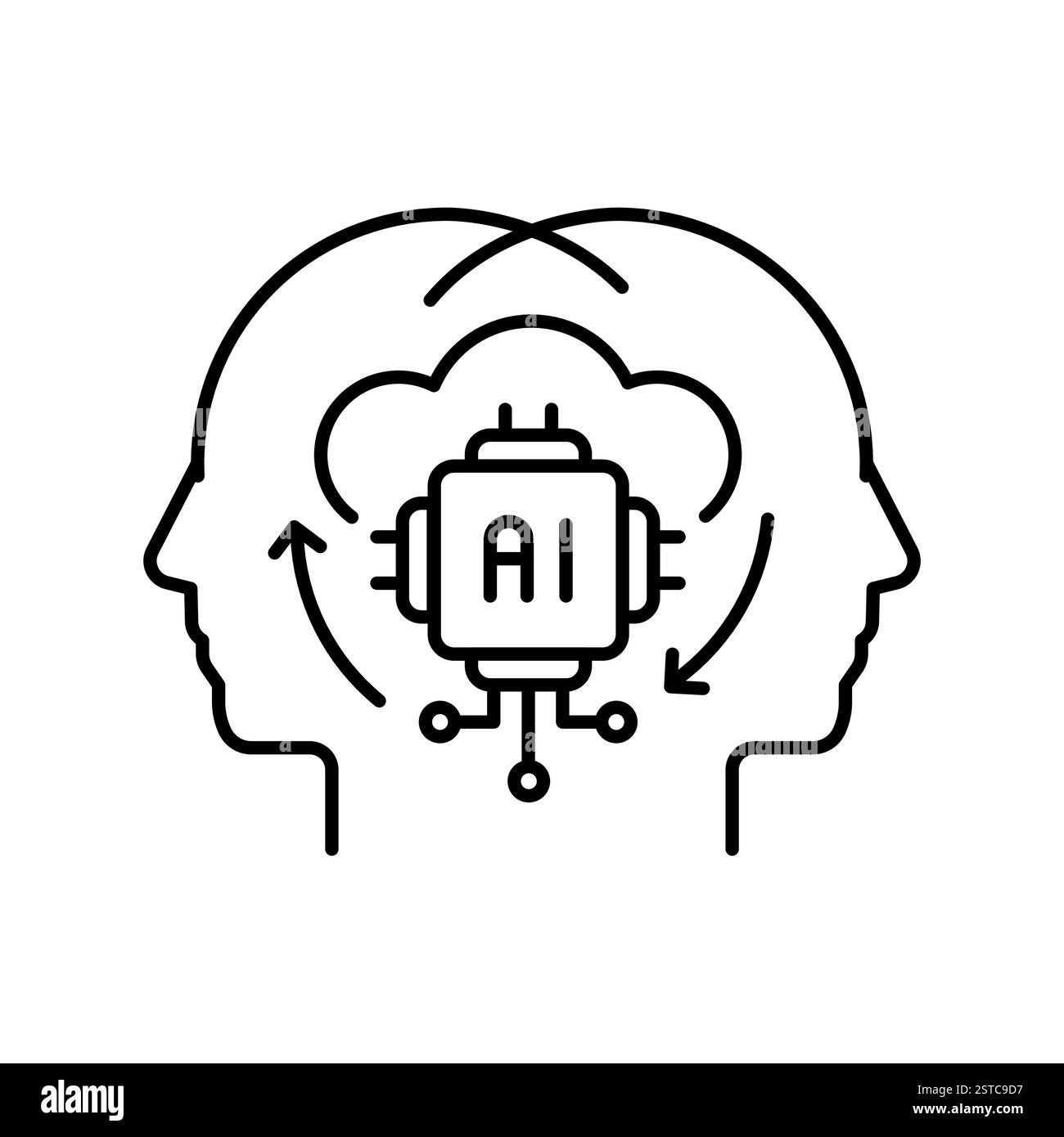 digital twins line icon. Vector isolated element. Editable stroke Stock Vector Image & Art - Alamy