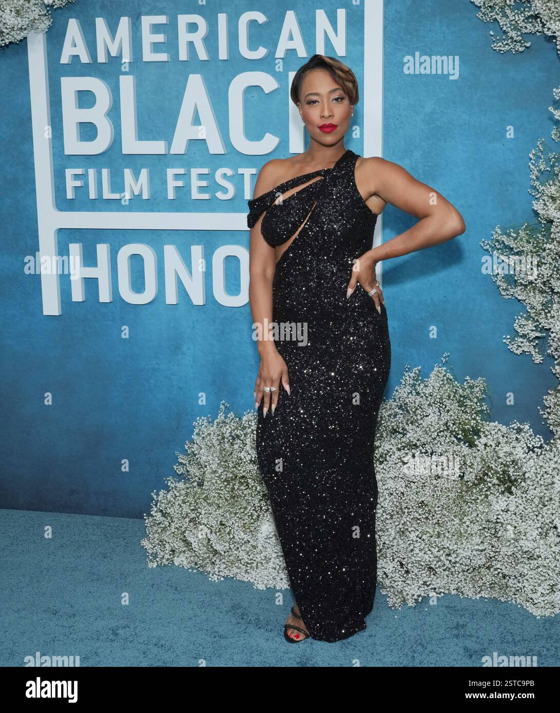 Los Angeles, USA. 17th Feb, 2025. Quin Walters arrives at the 7th ...