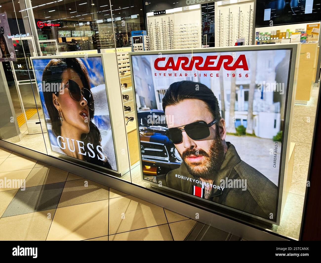Lviv, Ukraine - February 16, 2025: Eye-catching advertisements ...