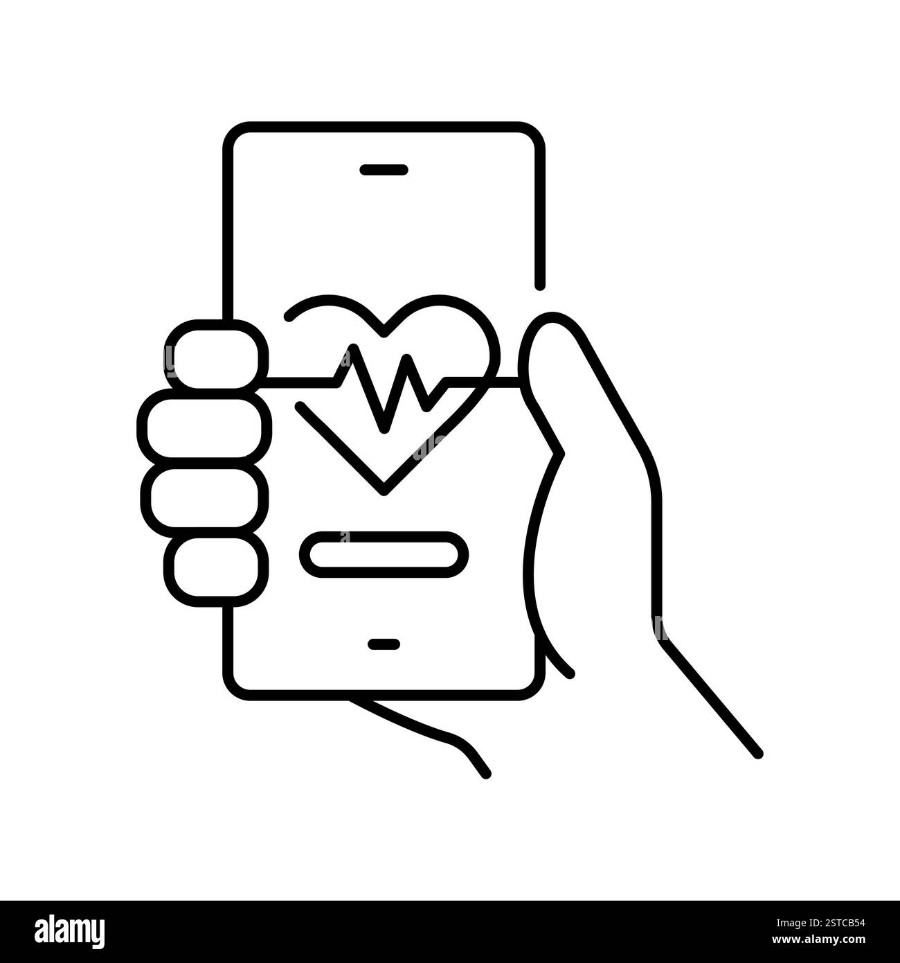 Health information technology line Black and White Stock Photos ...