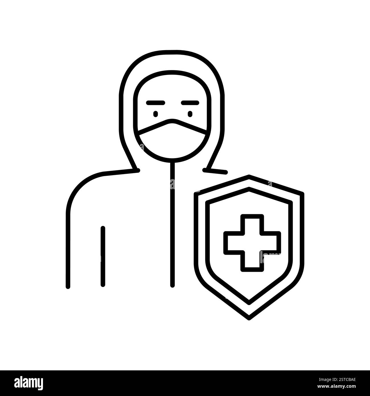 Biosafety Line Icon Vector Isolated Element Editable Stroke Stock Vector Image And Art Alamy