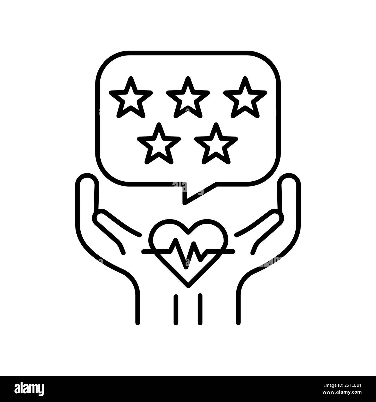 Treatment evaluation line icon. Vector isolated element. Editable ...