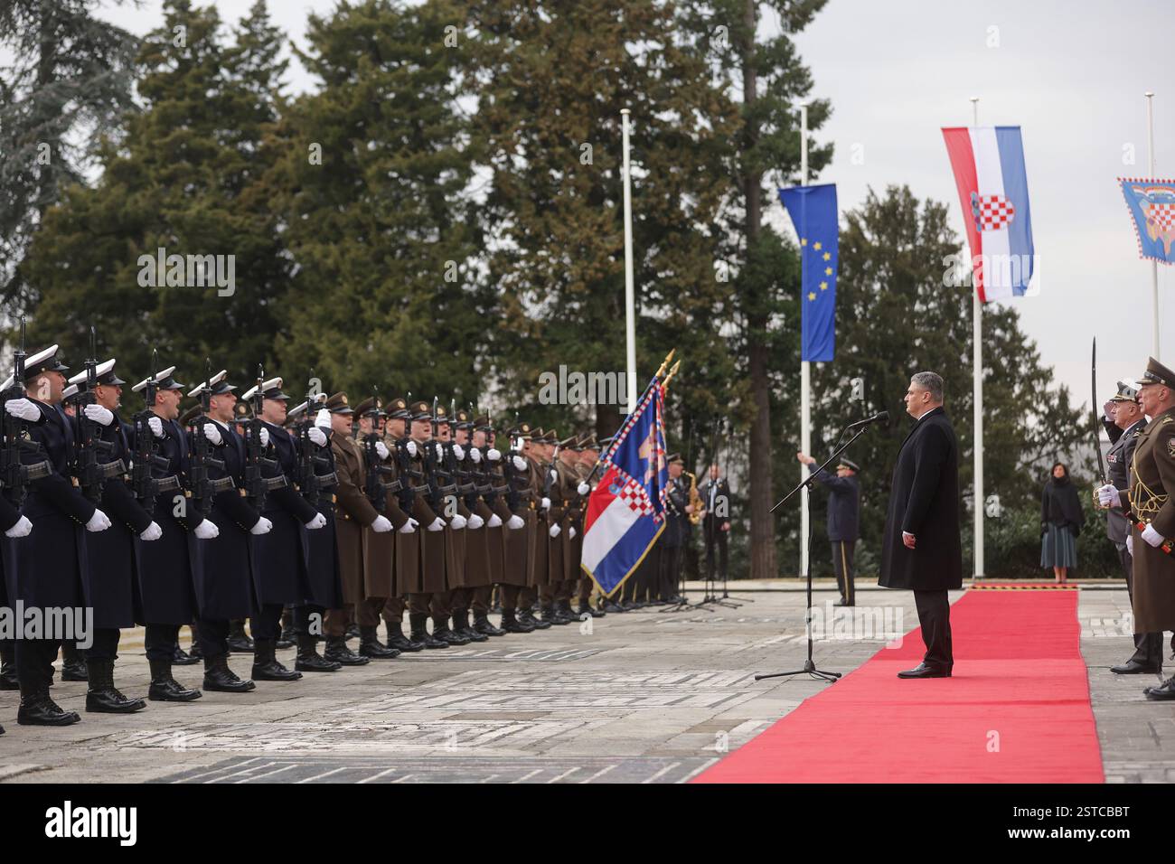 Zagreb, Hrvatska. 18th Feb, 2025. The ceremonial inauguration of the ...