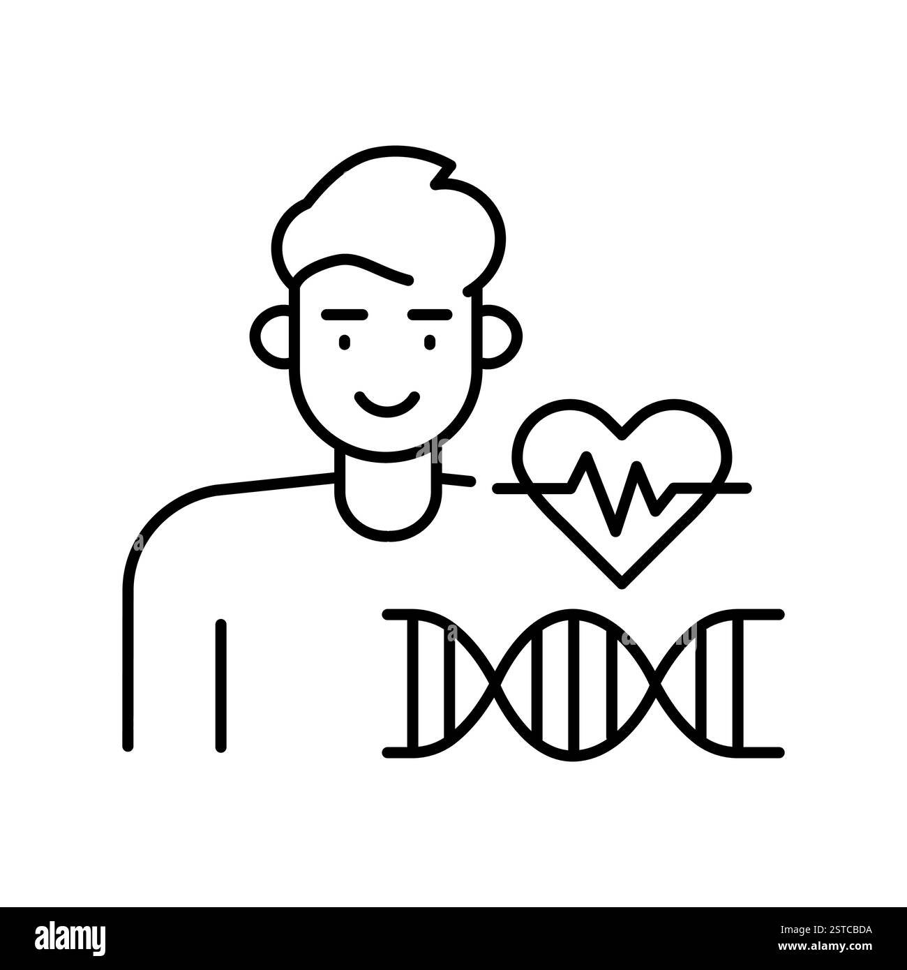 Personalized medicine line icon. Vector isolated element. Editable stroke Stock Vector Image ...