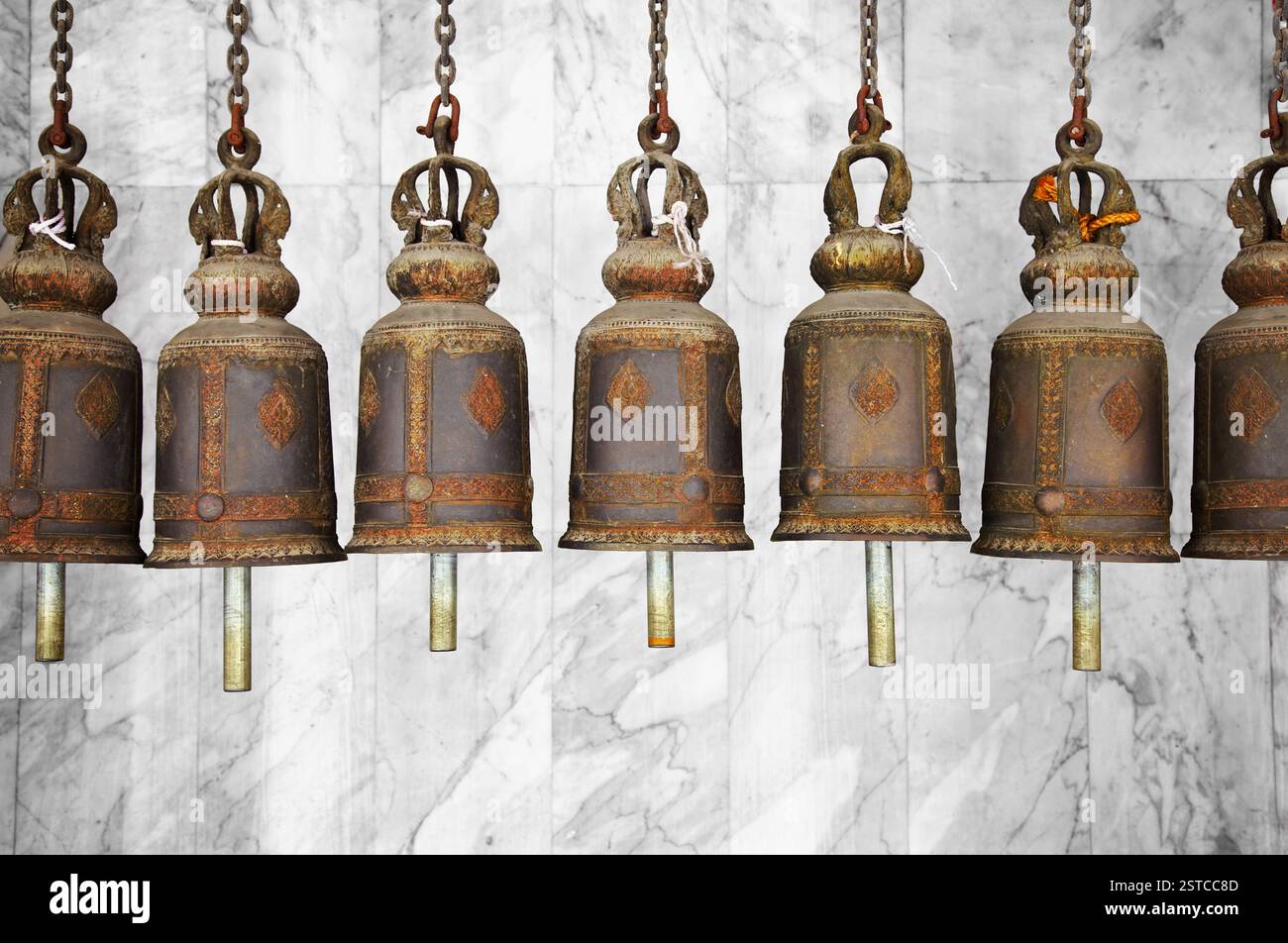 Ritual old bell in a Buddhist temple Stock Photo - Alamy