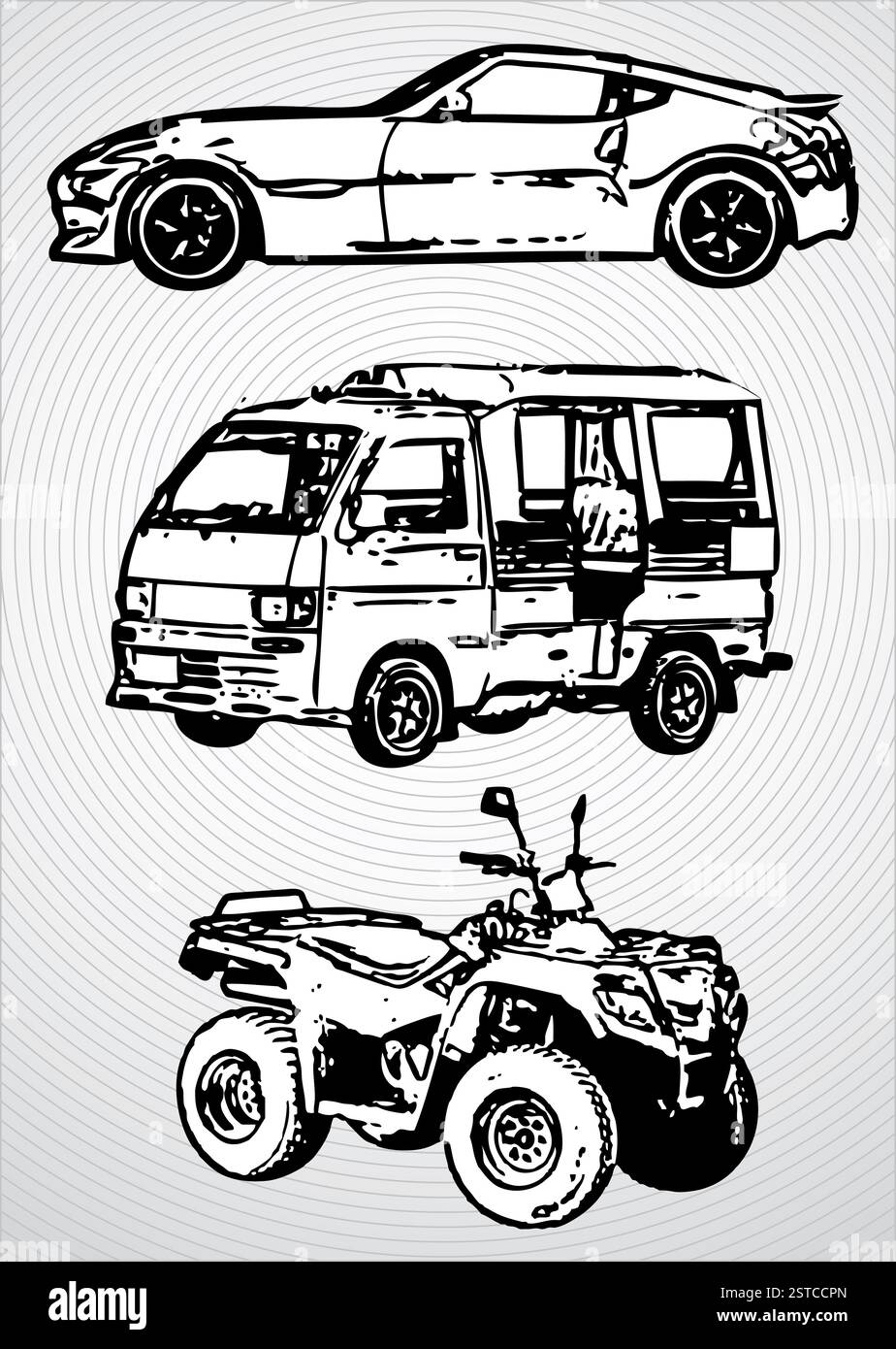 Three vehicles for different purposes Stock Photo - Alamy