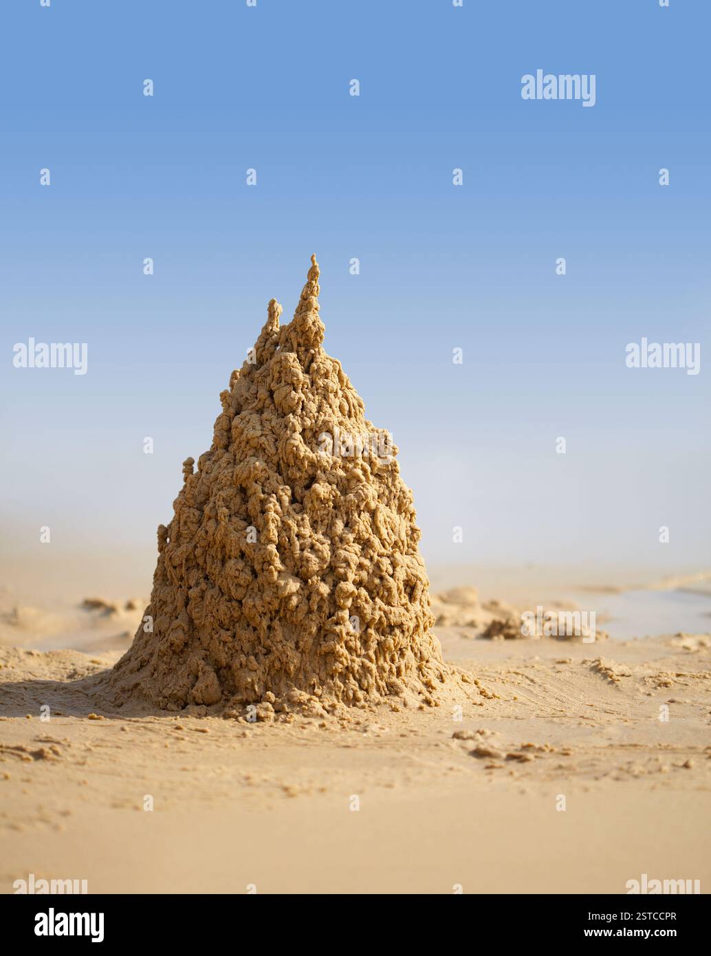 Surreal sand castle on beach Stock Photo - Alamy