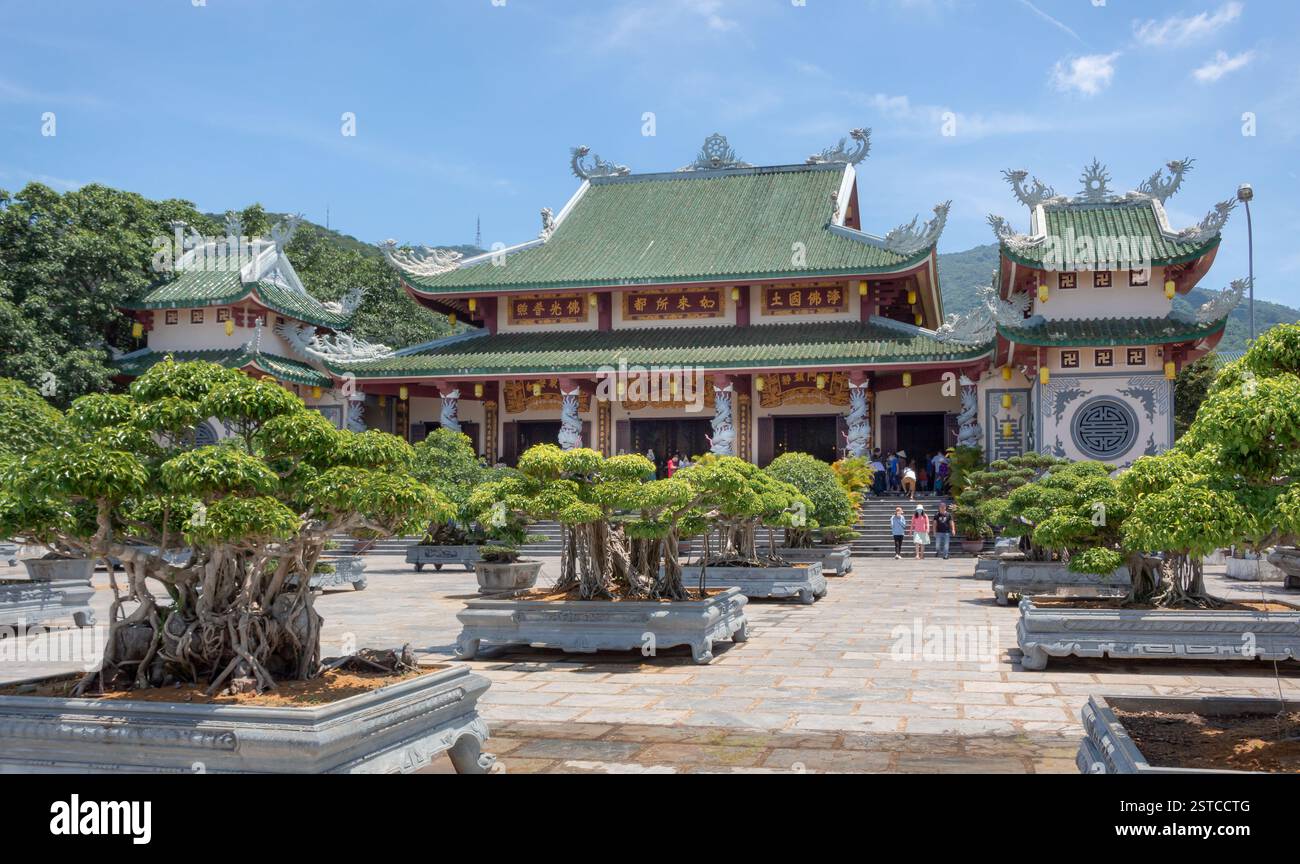 Traditional colorful building architecture design structure and garden ...