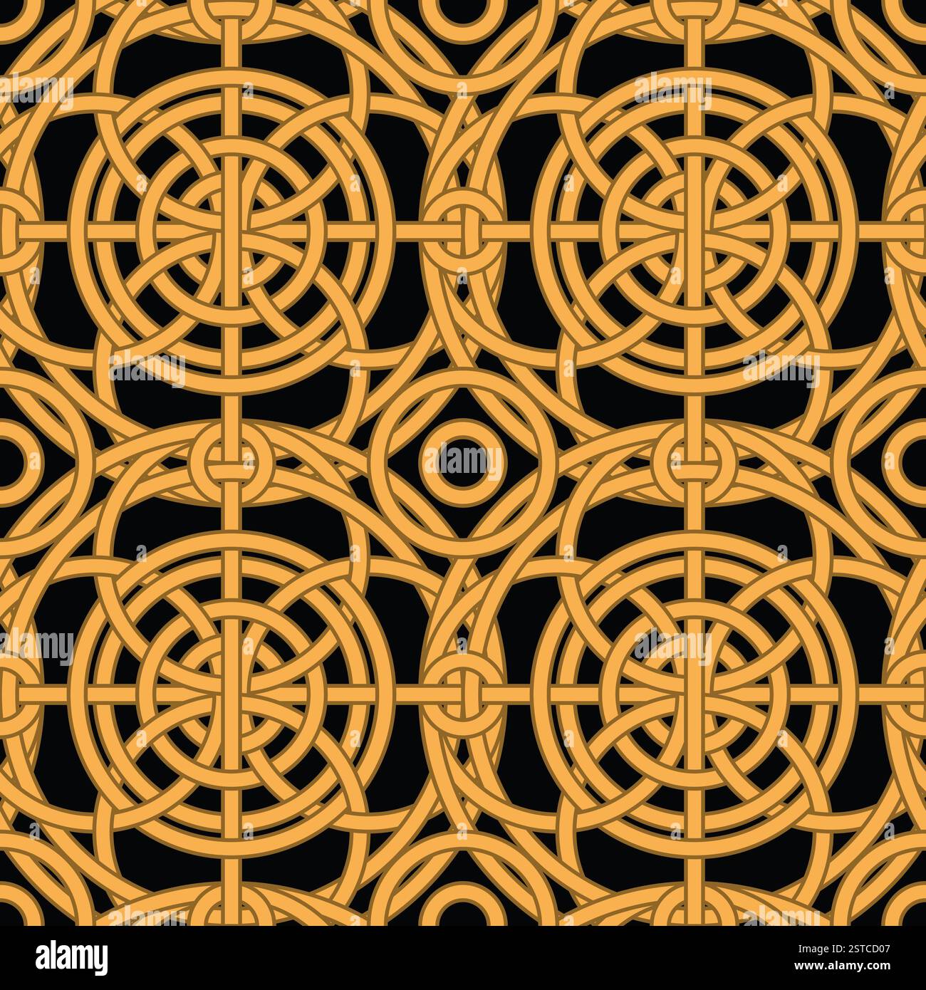 Ethnic golden interlaced pattern seamless texture hi-res stock ...