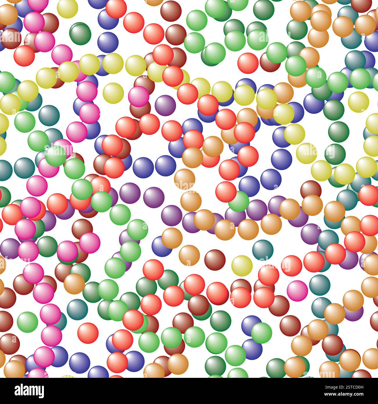 Color balls on a white - a simple seamless texture Stock Photo - Alamy