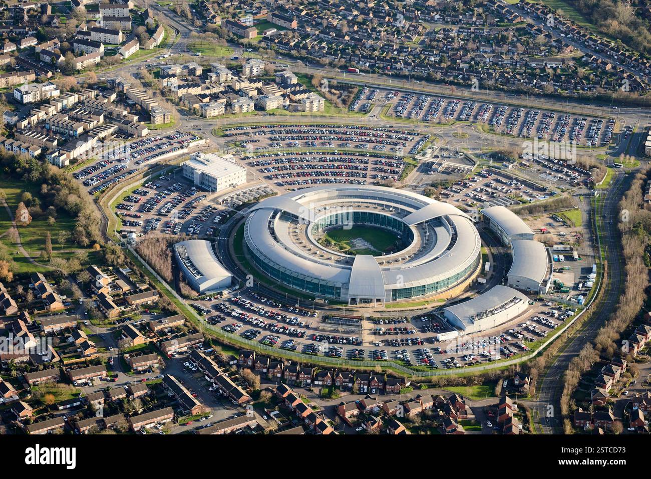 GCHQ Cheltenham from the air, Gloucestershire, UK Stock Photo - Alamy