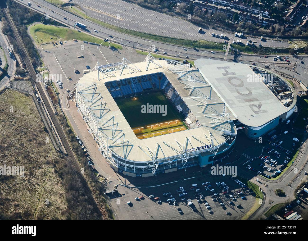 A Drone shot of the Ricoh Arena at Coventry, home of Coventry City ...