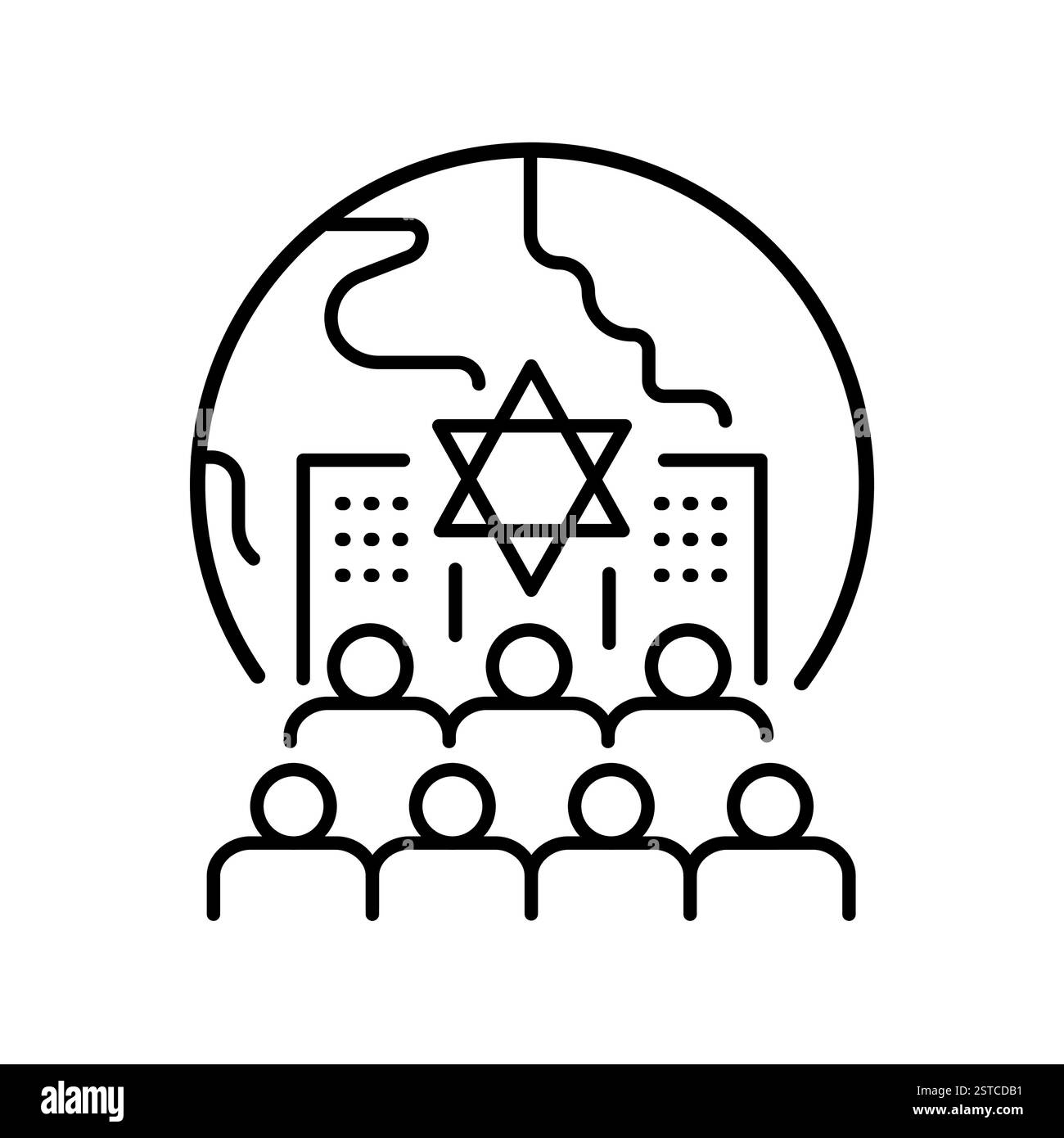 diaspora line icon. Vector isolated element. Editable stroke Stock ...