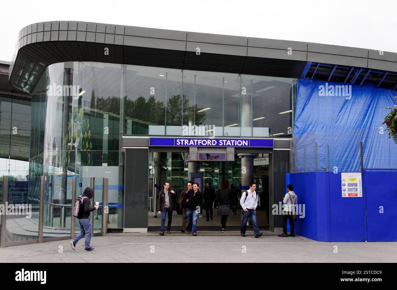 Underground train stratford underground station hi-res stock ...