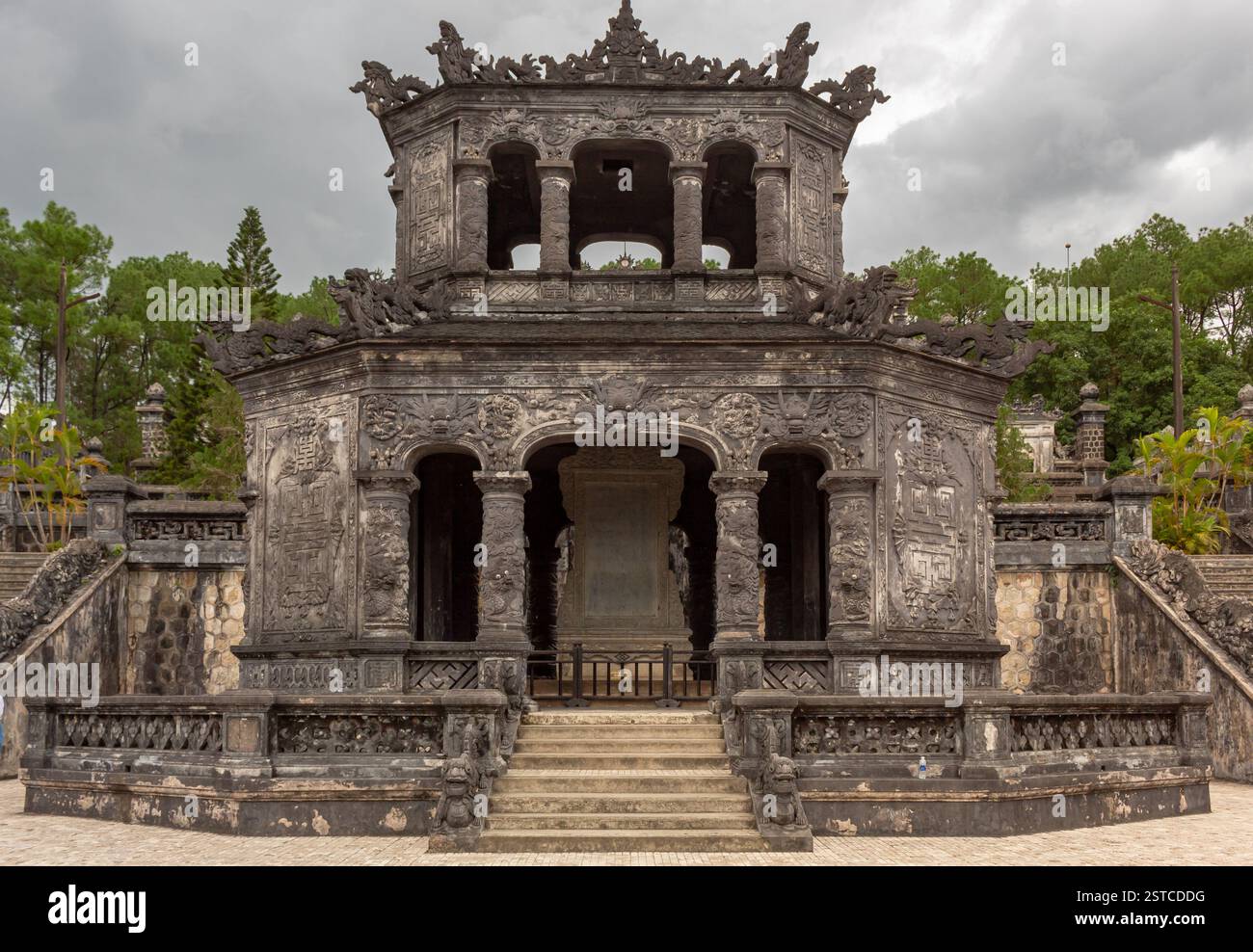 Stone traditional architecture structure building at the Mausoleum of ...