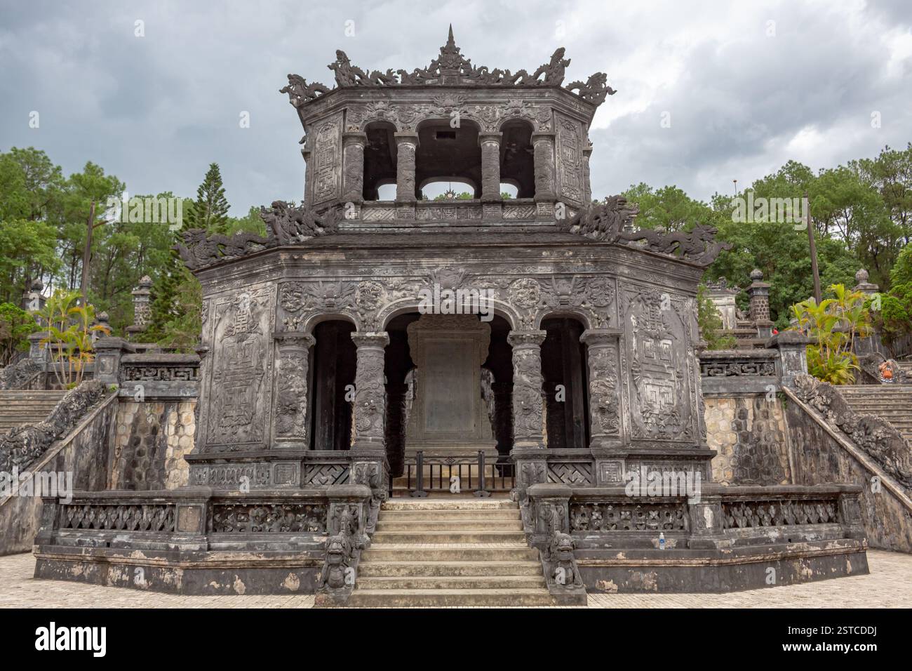 Stone traditional architecture structure building at the Mausoleum of ...