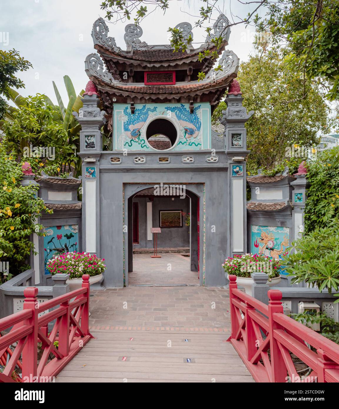 Colorful traditional Vietnamese architecture gate structure design at ...