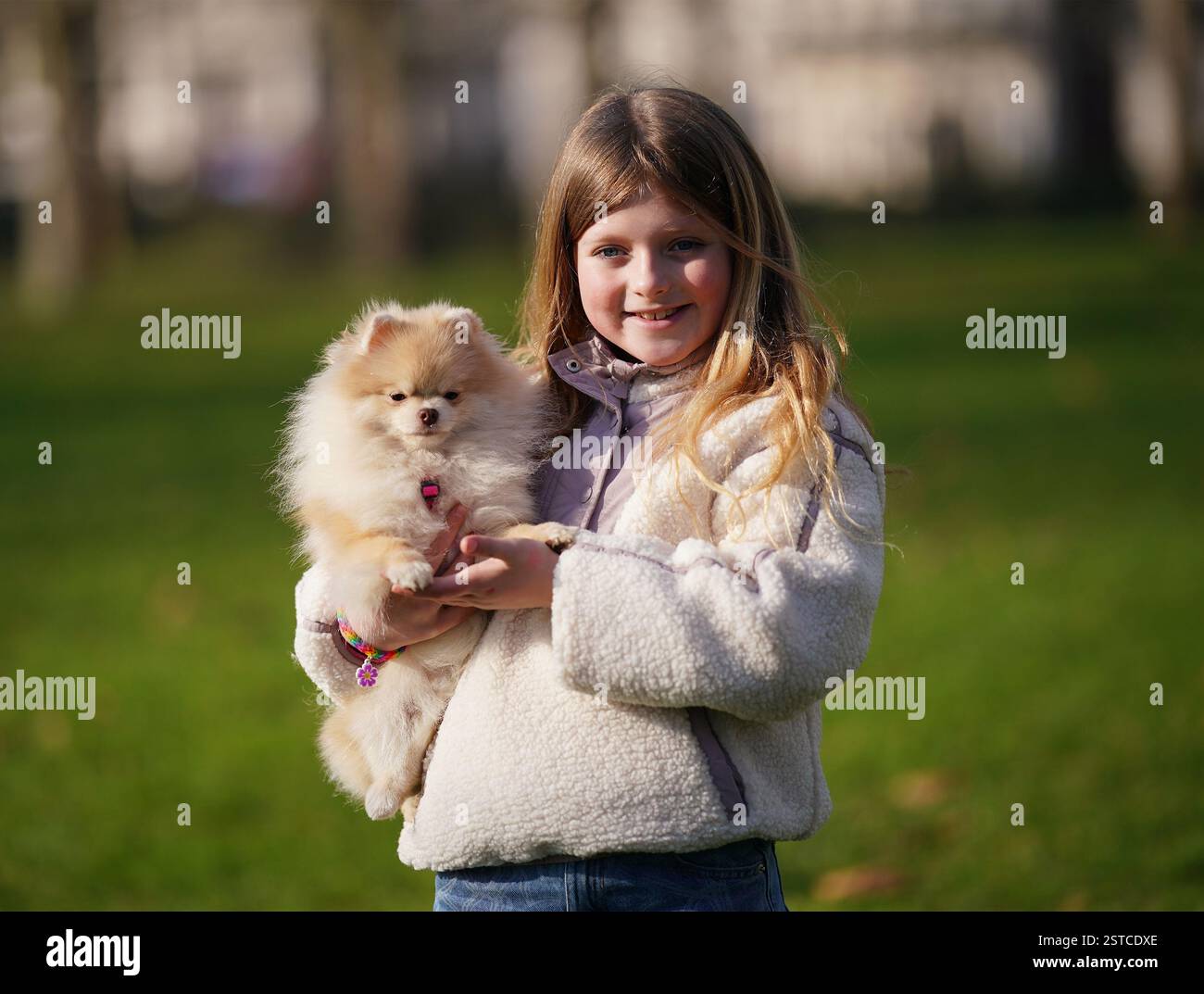 Rozalyn Merrett, 9, from Nottinghamshire, with Rosa, an 11-month-old ...