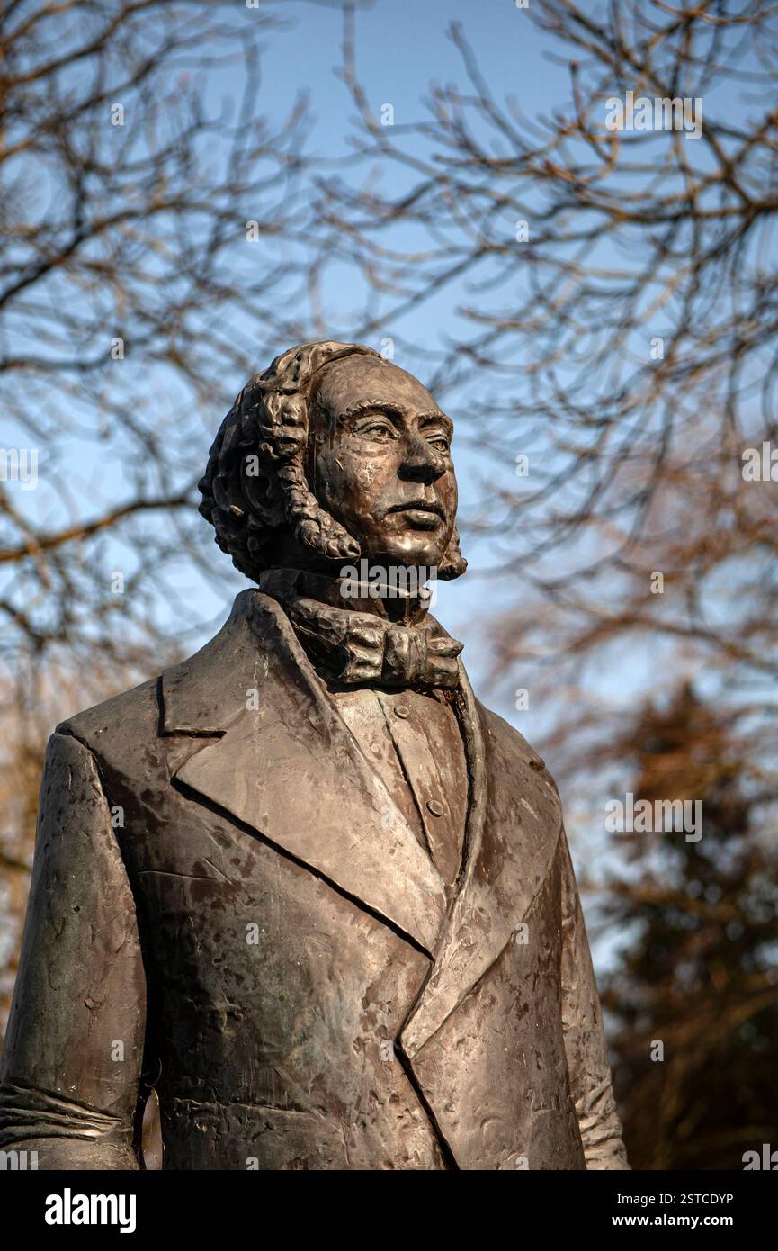 Woking England United Kingdom UK February 2025 Statue of Sir William ...