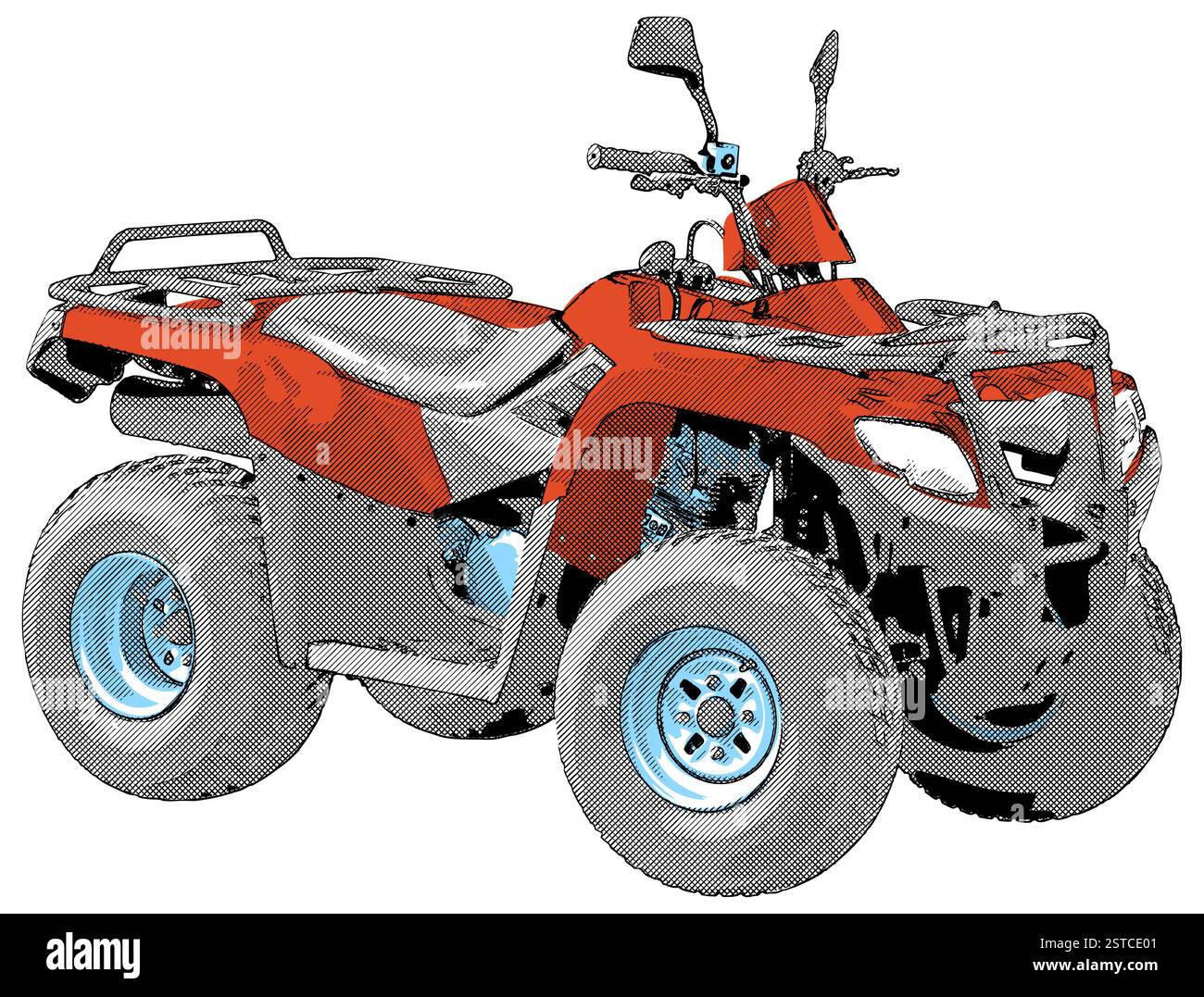 Black blue atv quad bike Cut Out Stock Images & Pictures - Alamy