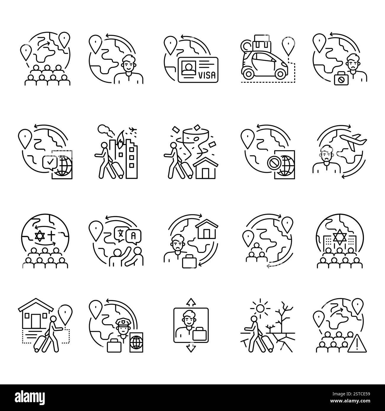 Social crisis migration Cut Out Stock Images & Pictures - Alamy