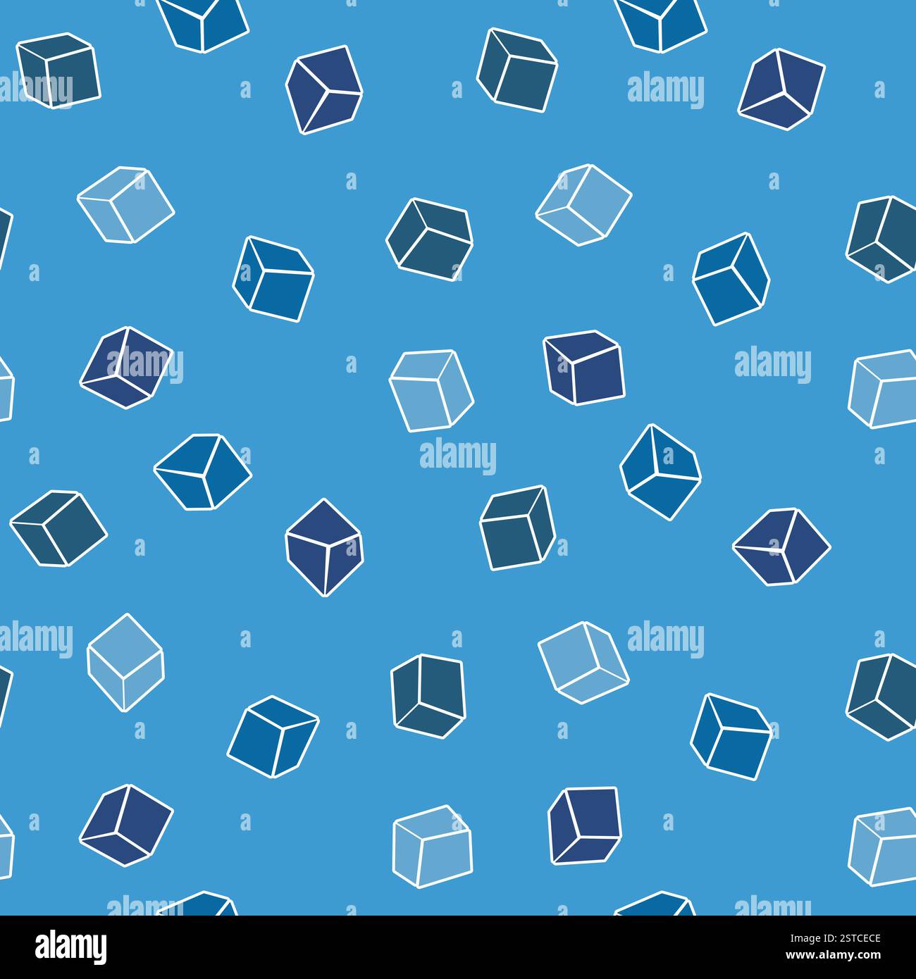 Abstract simple background - cubes in blue Stock Photo - Alamy