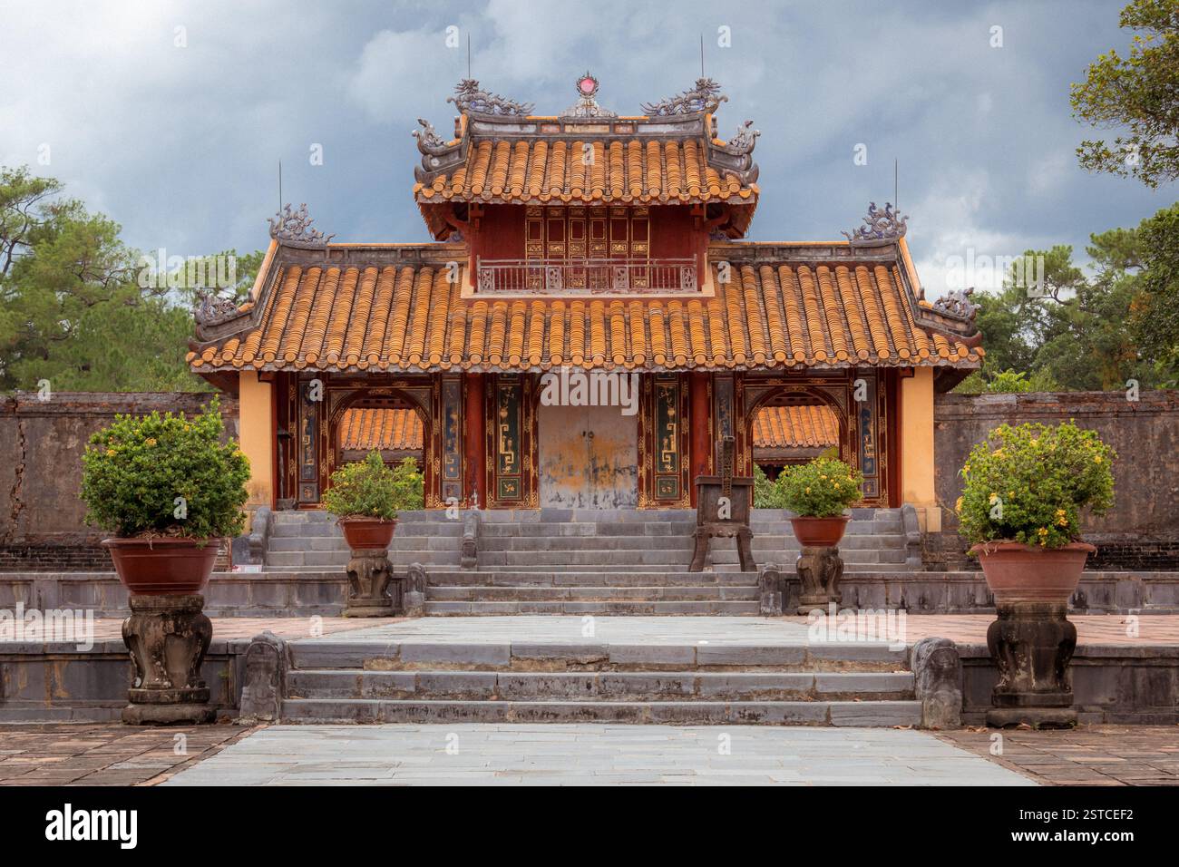 Colorful traditional style tomb building structure at the Mausoleum of ...