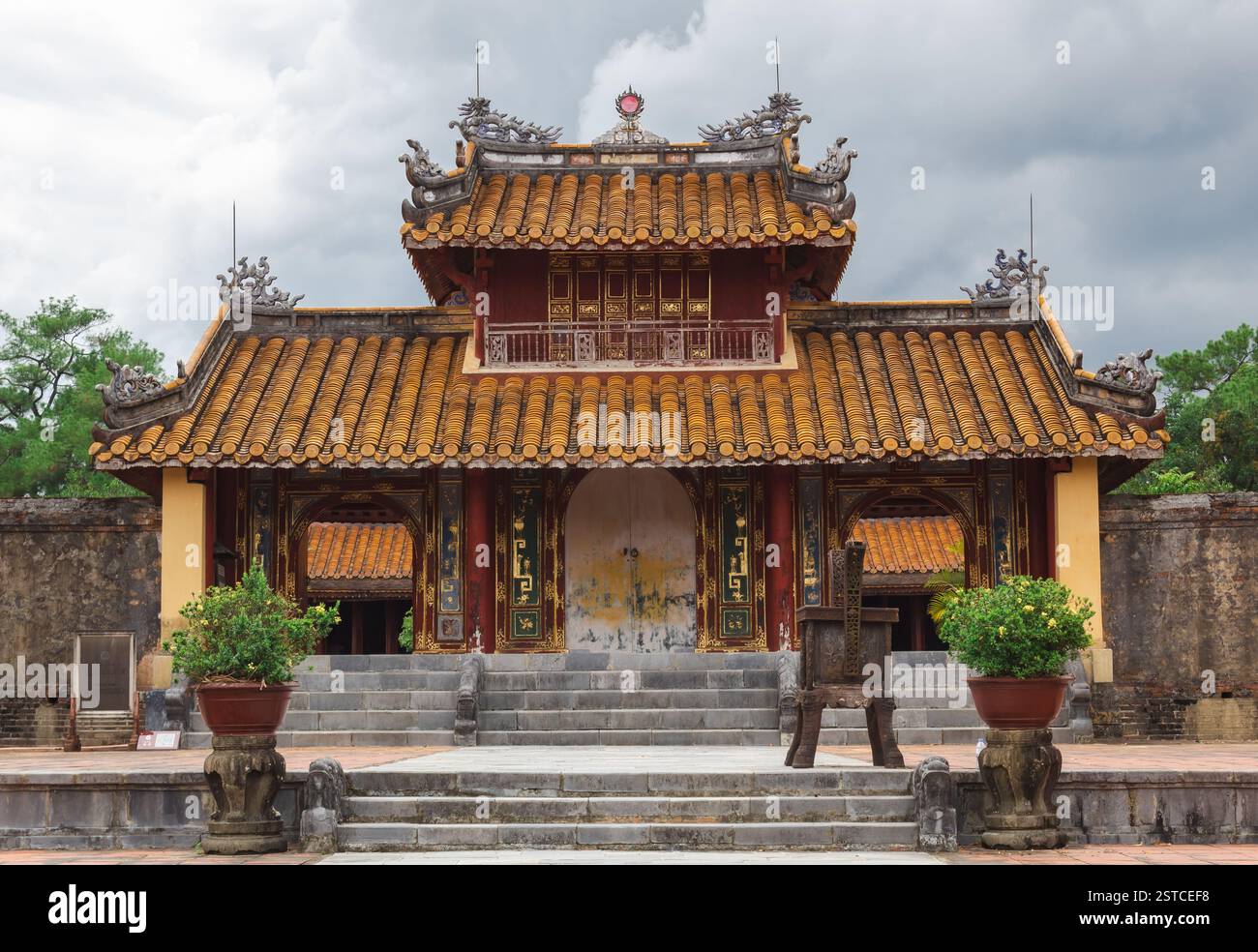Colorful traditional style tomb building structure at the Mausoleum of ...