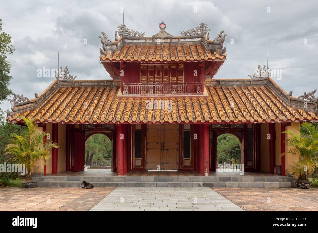 Colorful traditional style tomb building structure at the Mausoleum of ...