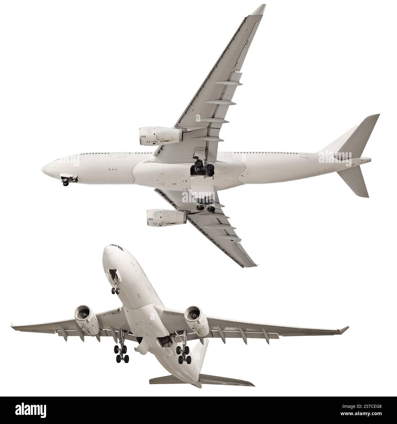 Airplane isolated on white background Stock Photo - Alamy
