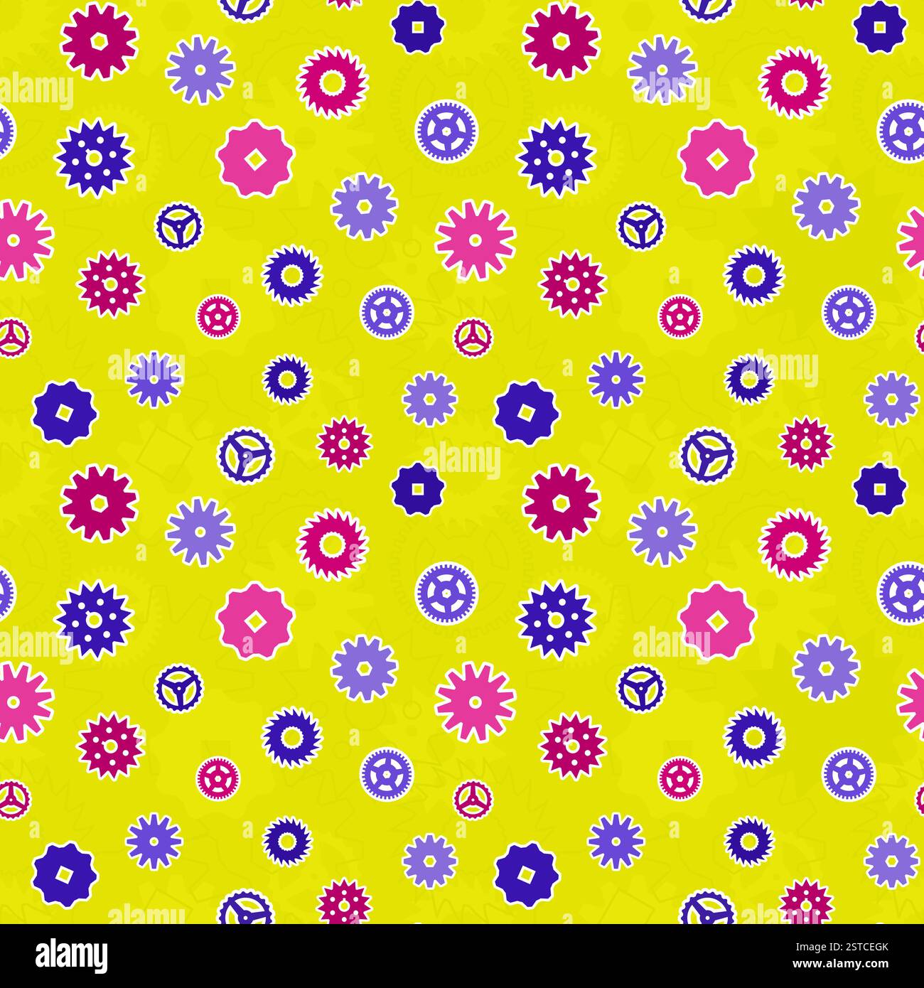 Seamless texture - color gears Stock Photo - Alamy
