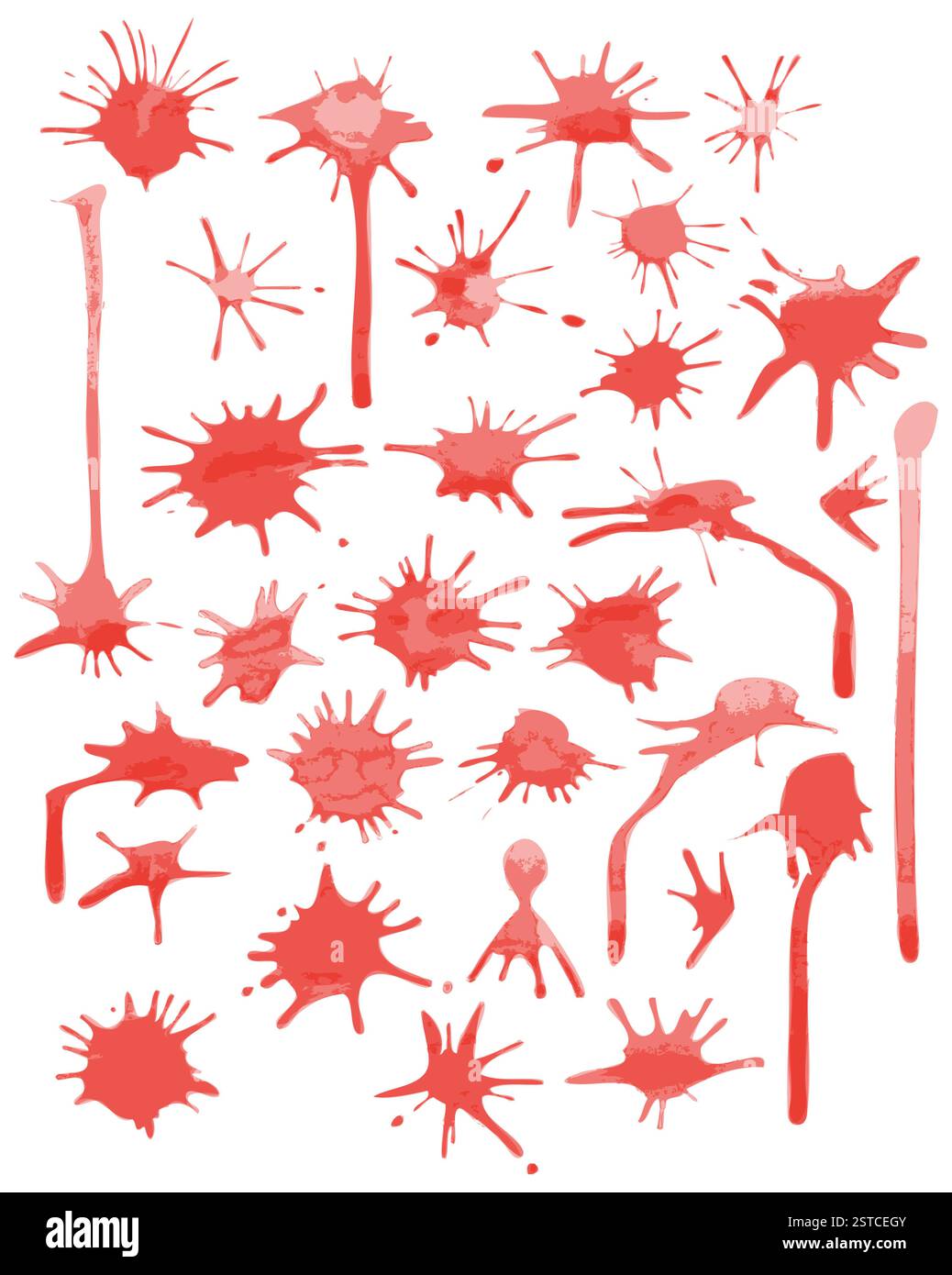 Set of blots - design elements Stock Photo - Alamy