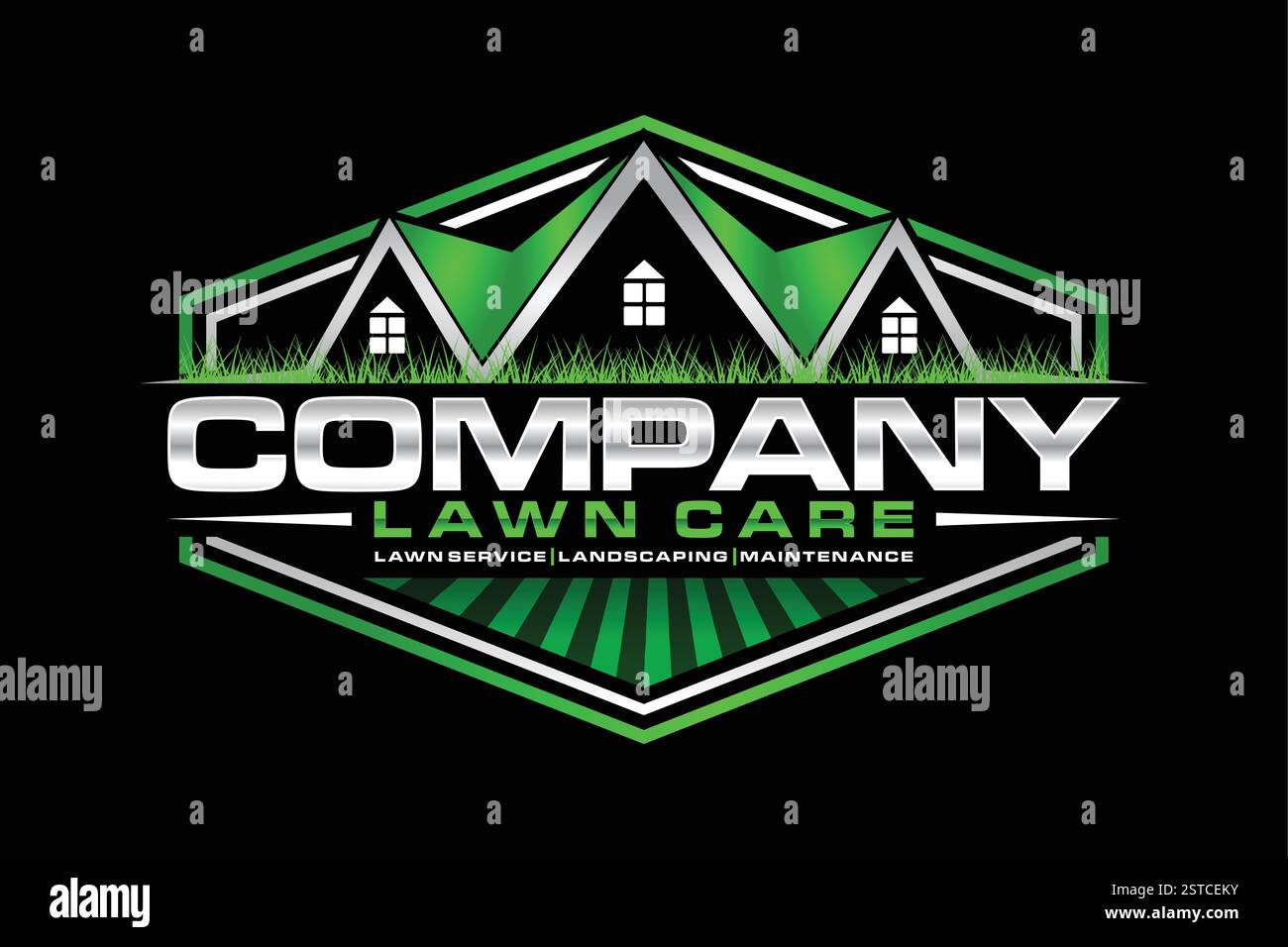 lawn care logo design creative idea vector design inspiration Stock ...