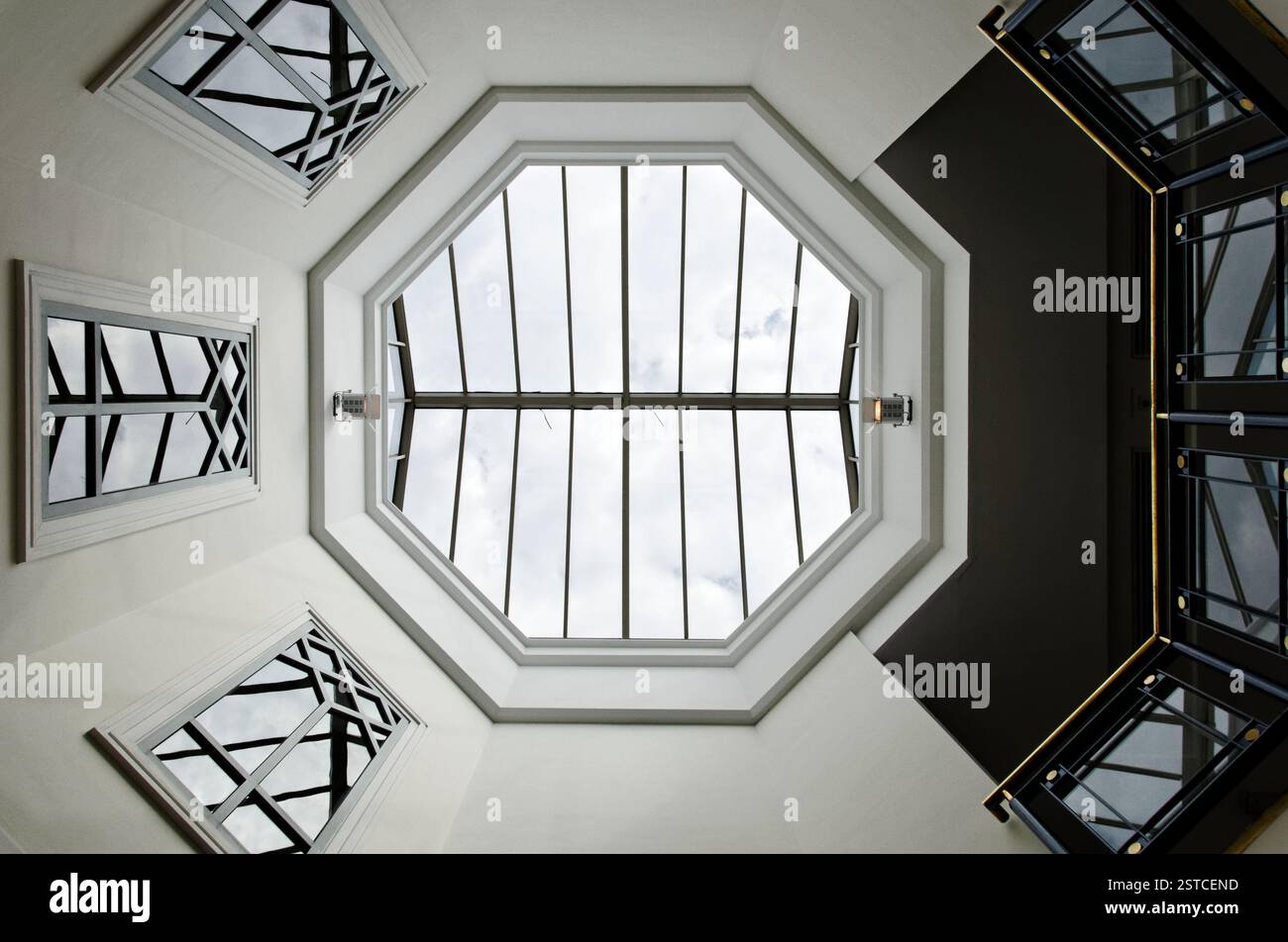 Octagon glass ceiling Stock Photo - Alamy