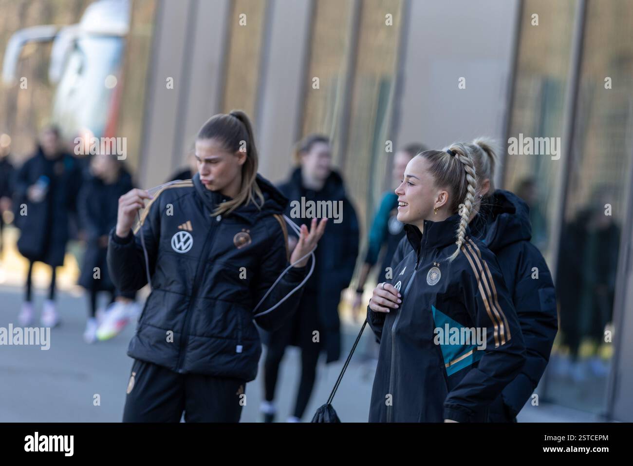 Jule Brand and new Captain Giulia Gwinn having fun while driving at DFB ...