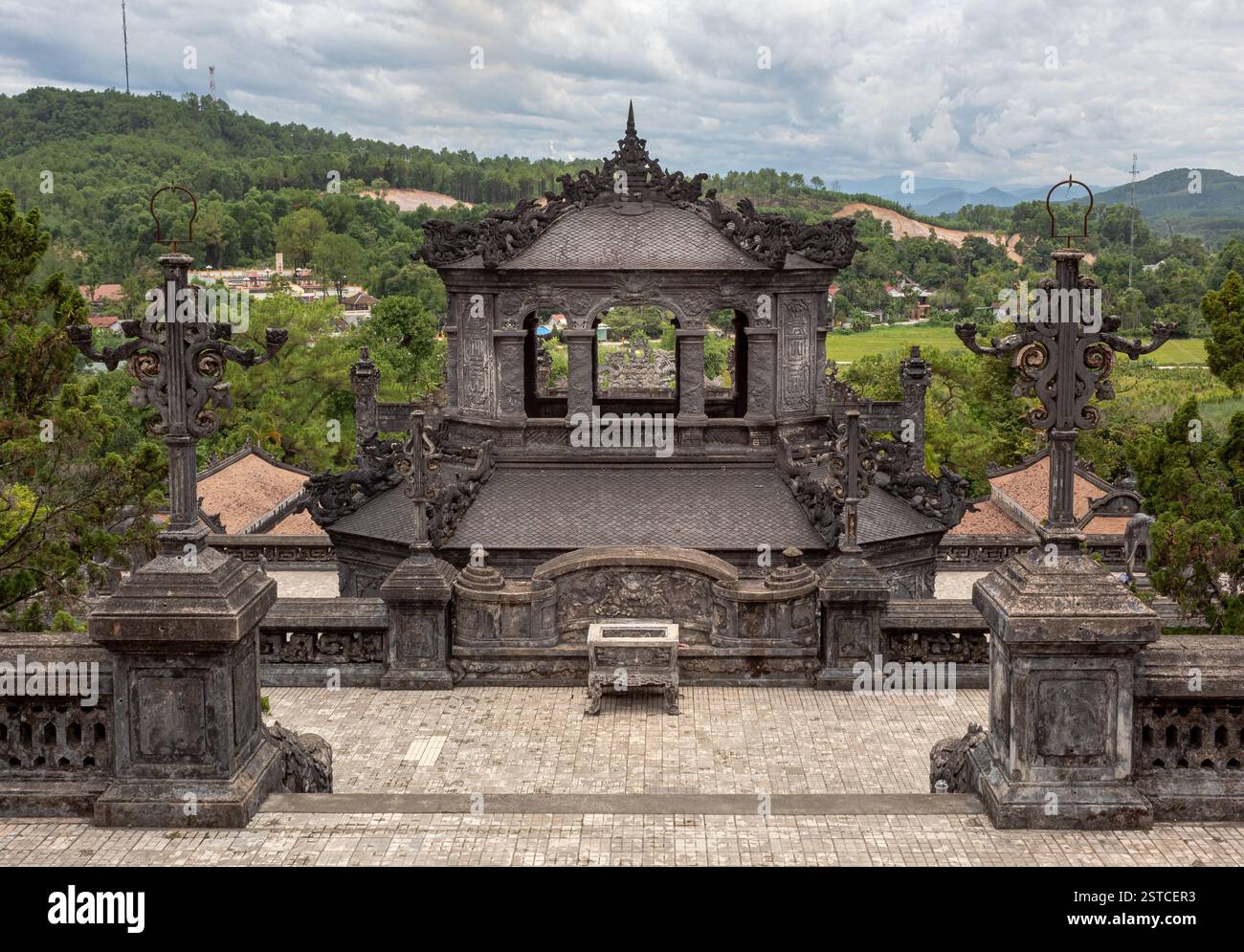 Stone traditional architecture structure building at the Mausoleum of ...