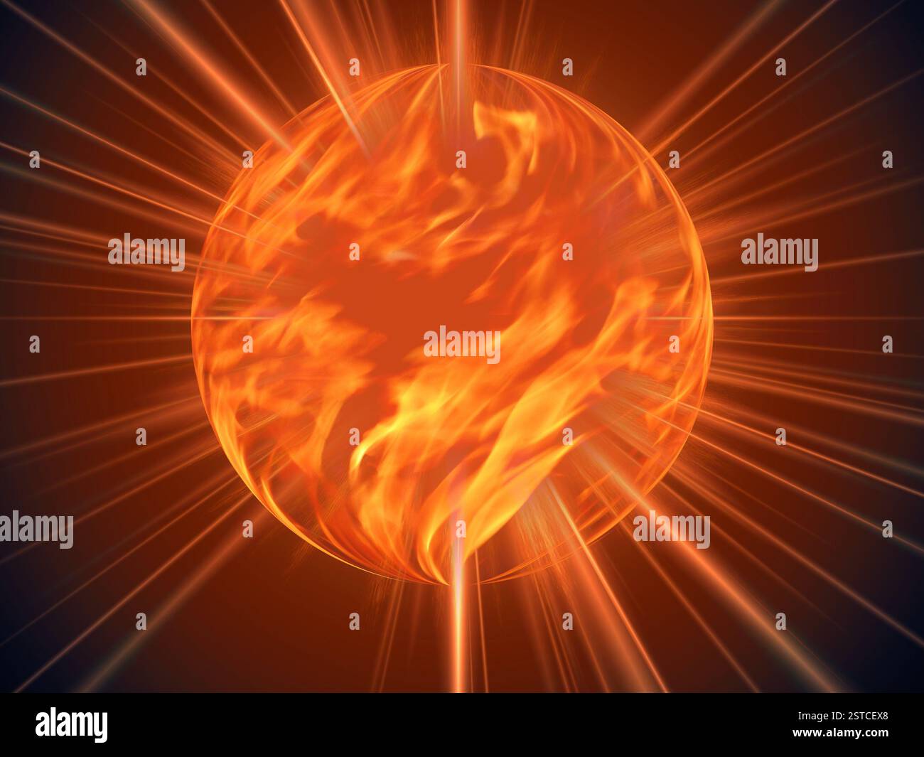 Fire ball. illustration Stock Photo - Alamy