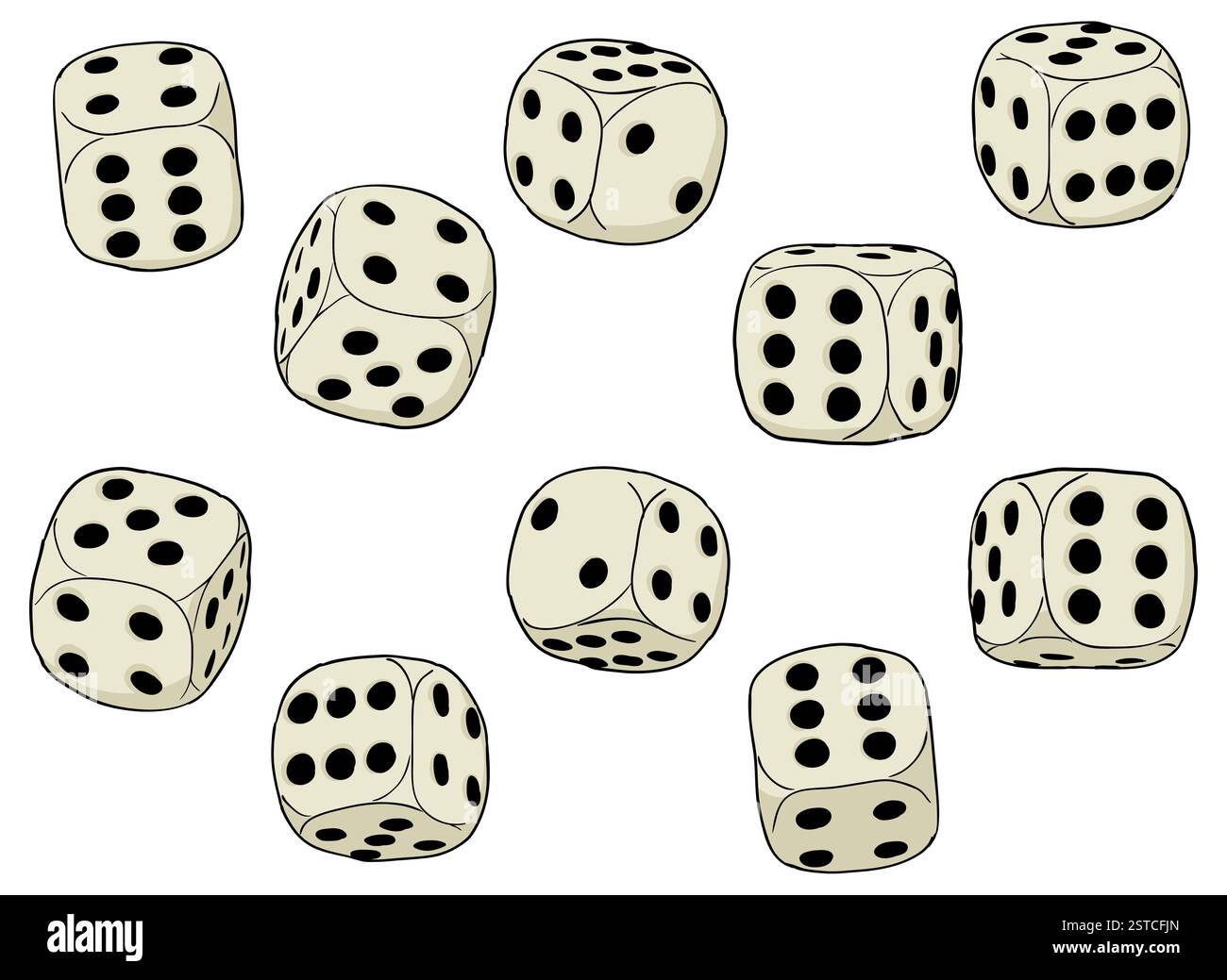 Dice icon black cubes Cut Out Stock Images & Pictures - Alamy