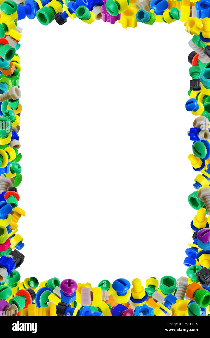 Frame for the children's diploma - plastic toys Stock Photo - Alamy