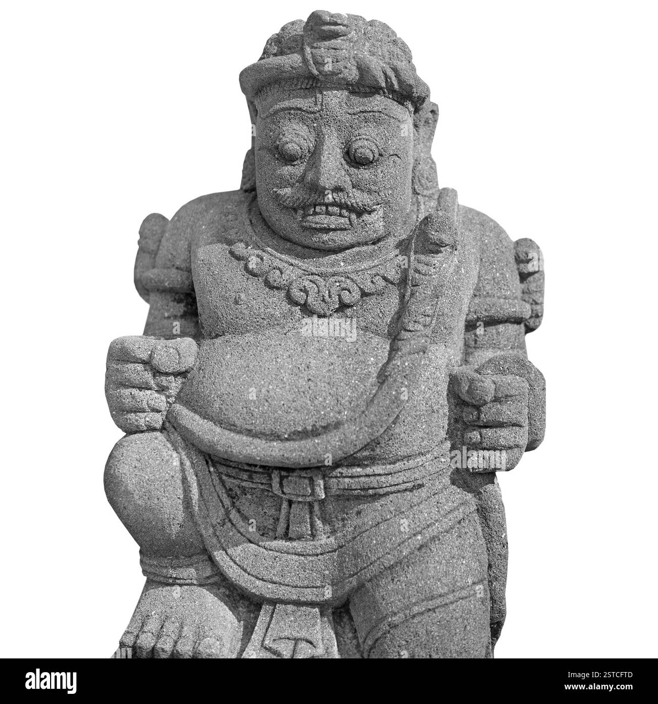 Stone statue of a warrior - guard isolated on white background Stock ...