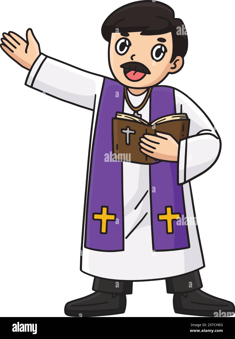 Cartoon priest hi-res stock photography and images - Alamy