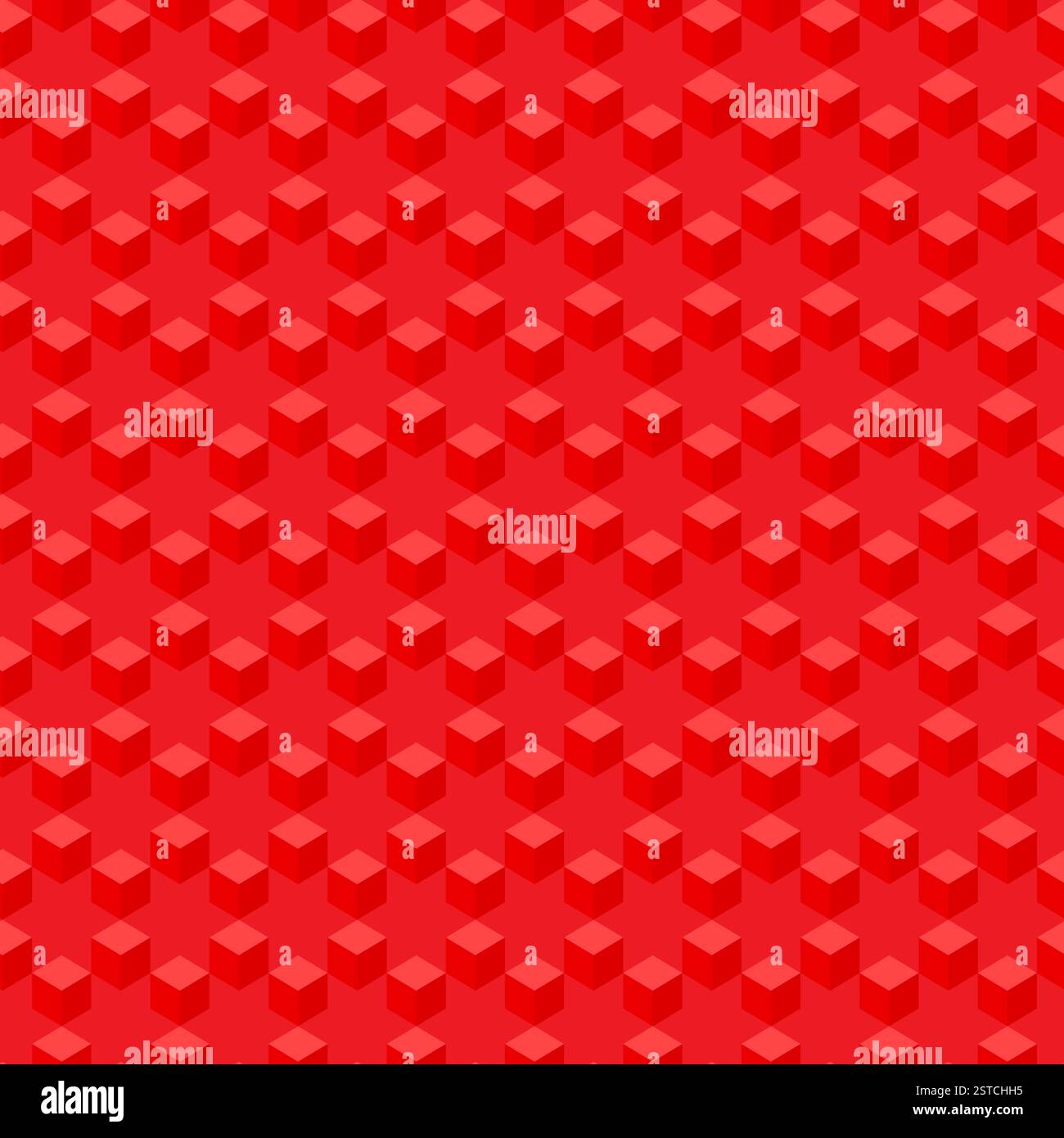 Simple geometric pattern - abstract red cubes Stock Photo - Alamy